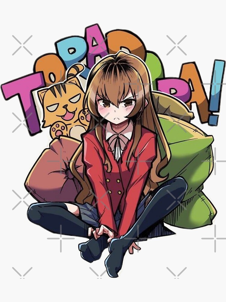 "Angry Taiga from Toradora" Sticker for Sale by AnimeRay | Redbubble