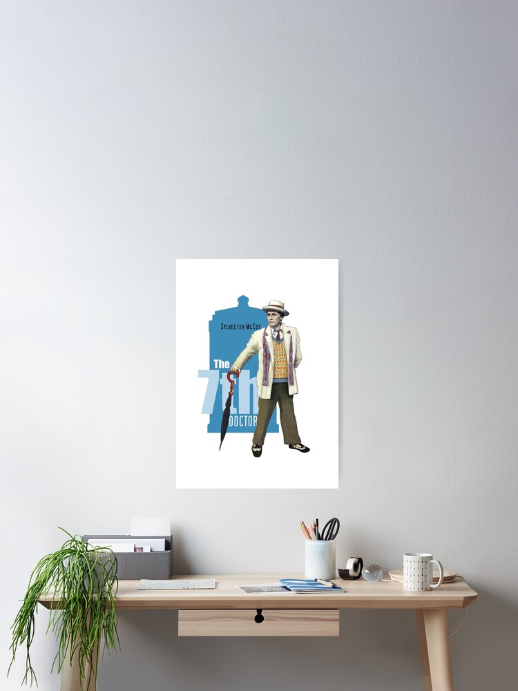 "The 7th Doctor: Sylvester McCoy" Poster for Sale by Kavatar | Redbubble