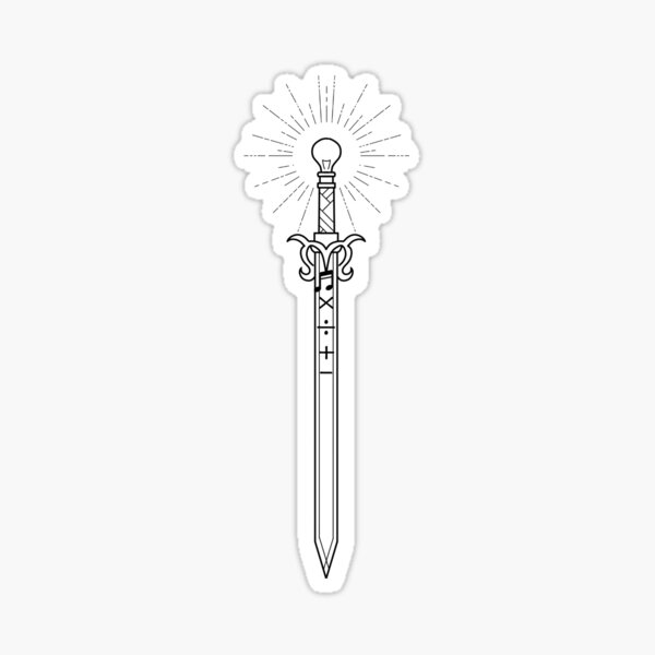 "Subject swords - teaching " Sticker for Sale by FineHades | Redbubble