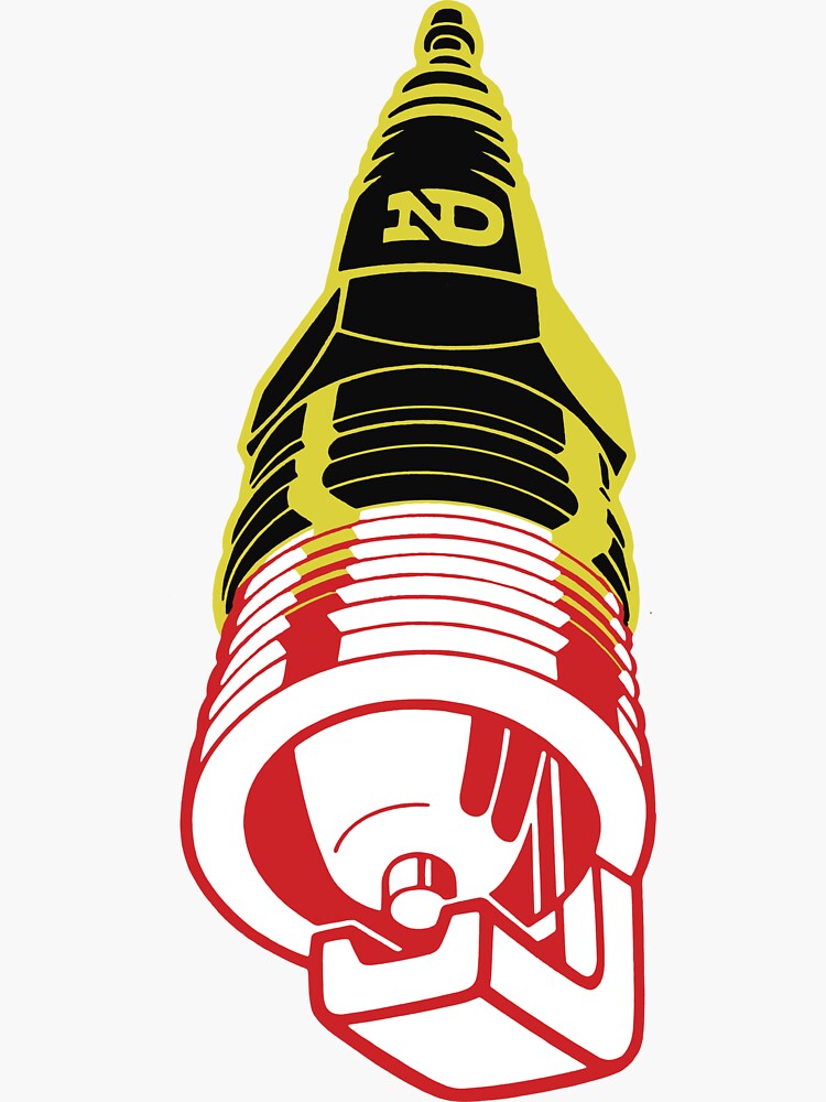 "Vintage Retro Denso Spark Plug Old School" Sticker for Sale by Shop ...