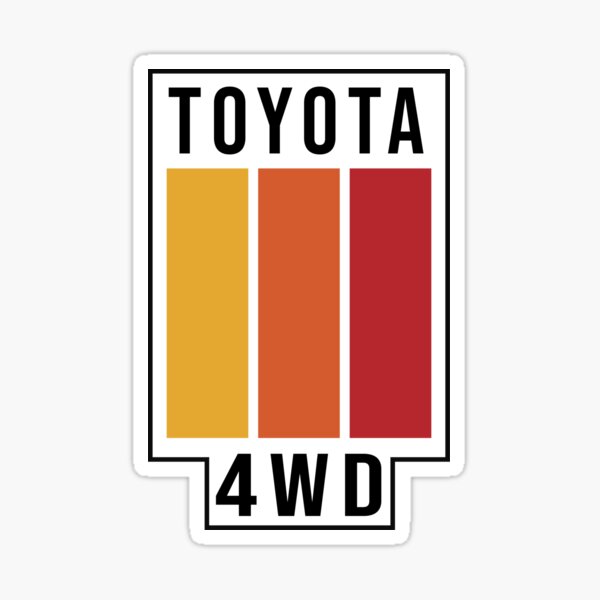 "Retro Toyota 4x4 4WD" Sticker for Sale by Shop Yota | Redbubble