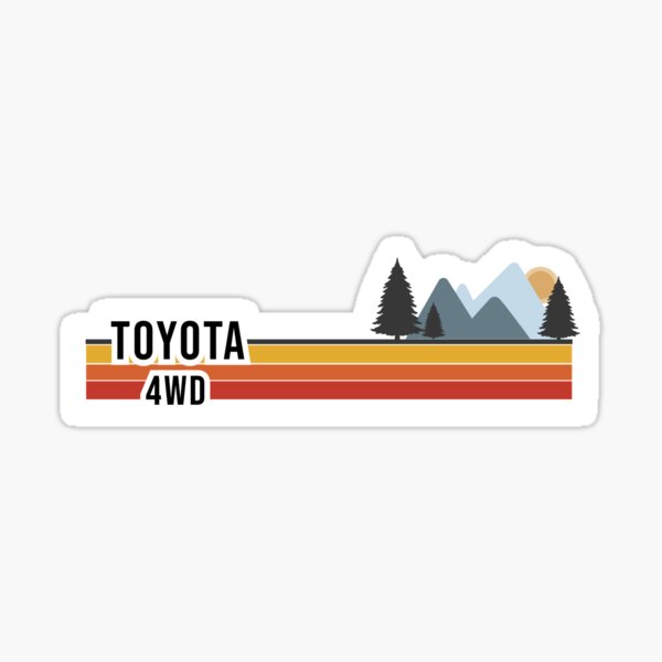 "Retro Toyota Logo 4WD" Sticker for Sale by Shop Yota | Redbubble