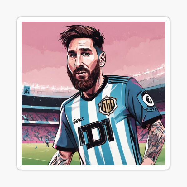 "Lionel Messi Cartoon" Sticker for Sale by DesignsByElias | Redbubble
