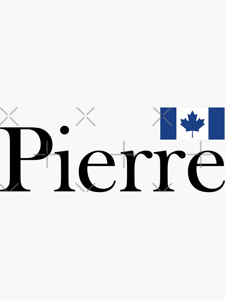 "Pierre Poilievre with Official Canada Flag Light-Color" Sticker for ...