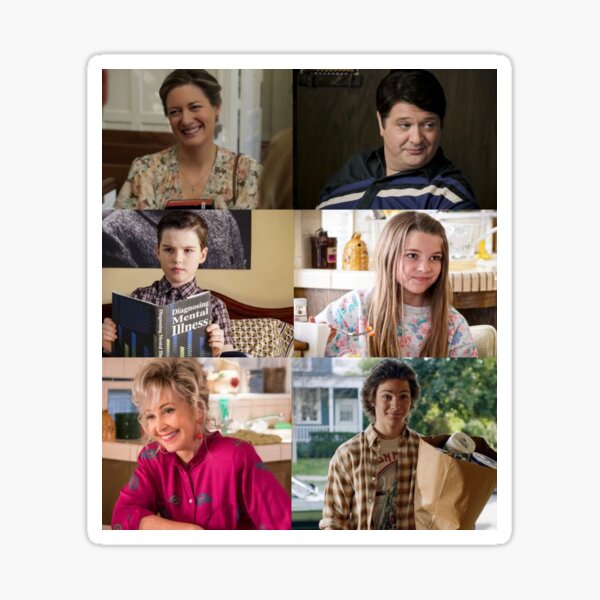 "Young Sheldon #4" Sticker for Sale by Rosadarose | Redbubble