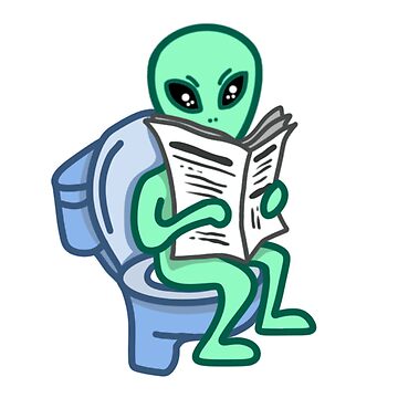 "alien on toilet" Sticker for Sale by LiquidCats | Redbubble