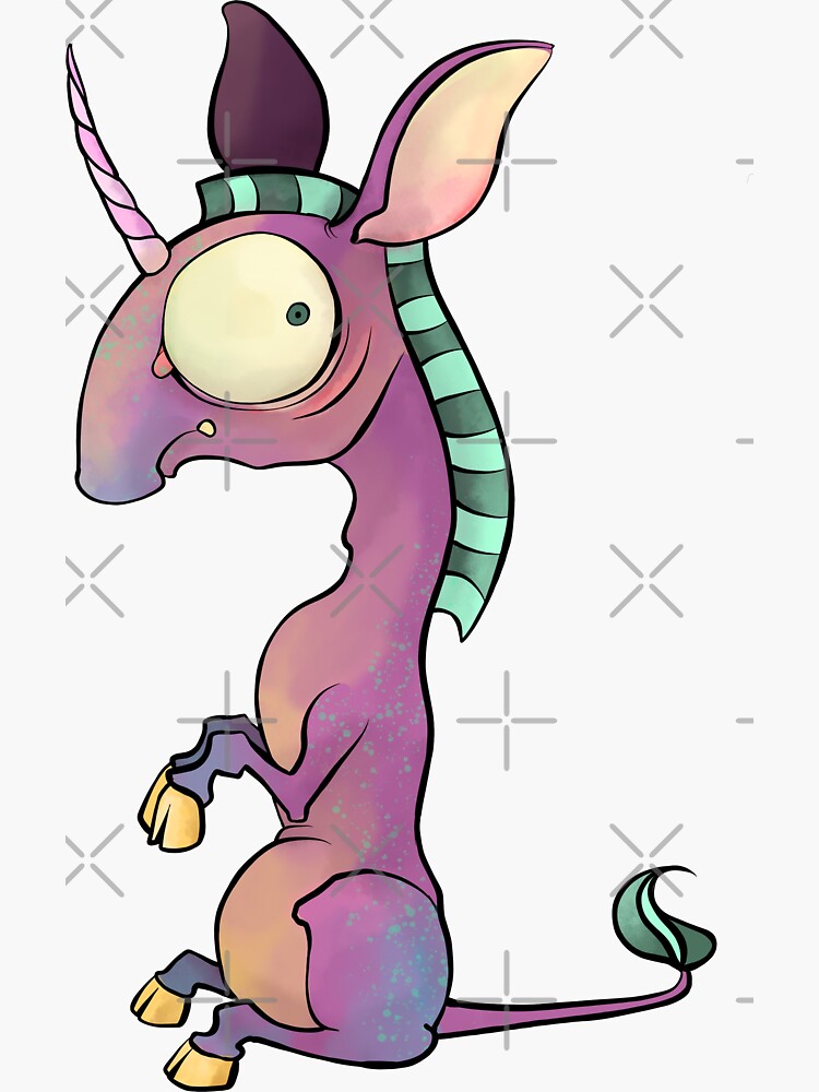 "Derpy Unicorn" Sticker for Sale by HollyPierson | Redbubble
