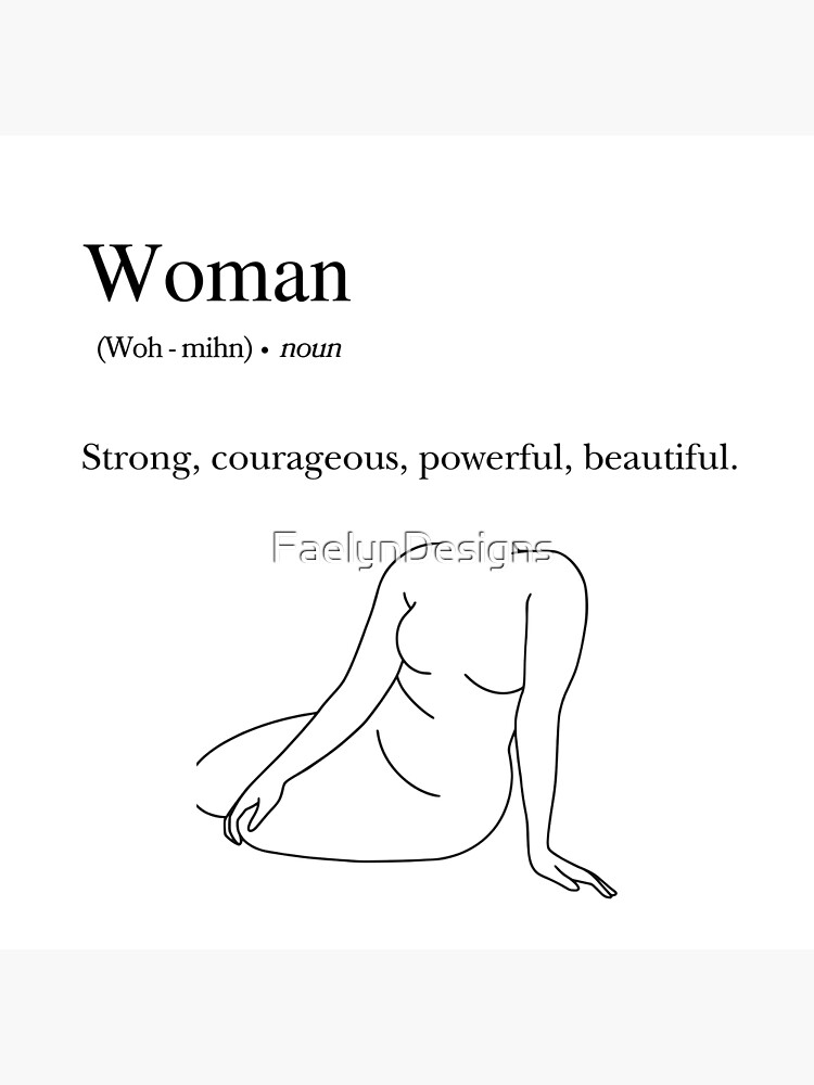 "Woman Definition" Poster for Sale by FaelynDesigns | Redbubble