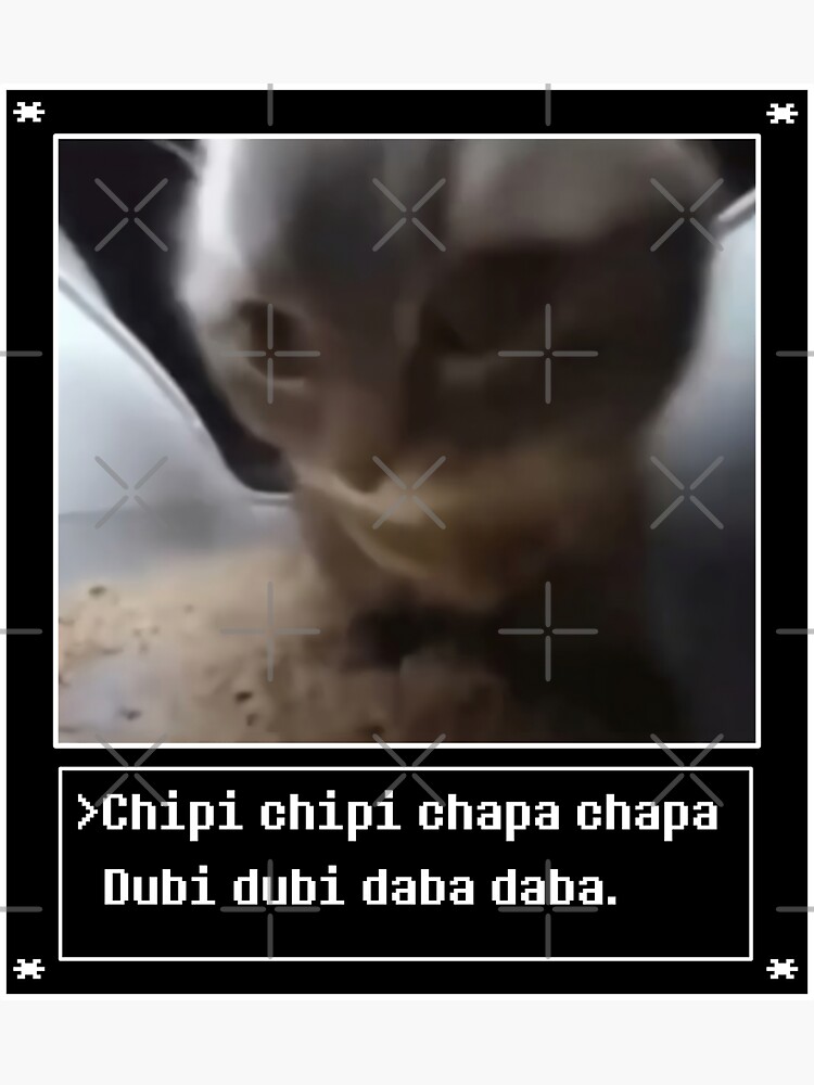 "chipi chipi chapa chapa "funny cat"" Sticker for Sale by Riv0x | Redbubble
