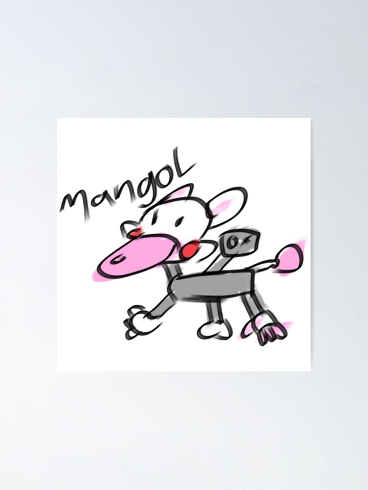 "Mangol - poorly drawn Mangle" Poster for Sale by Thynee's Merch shop ...