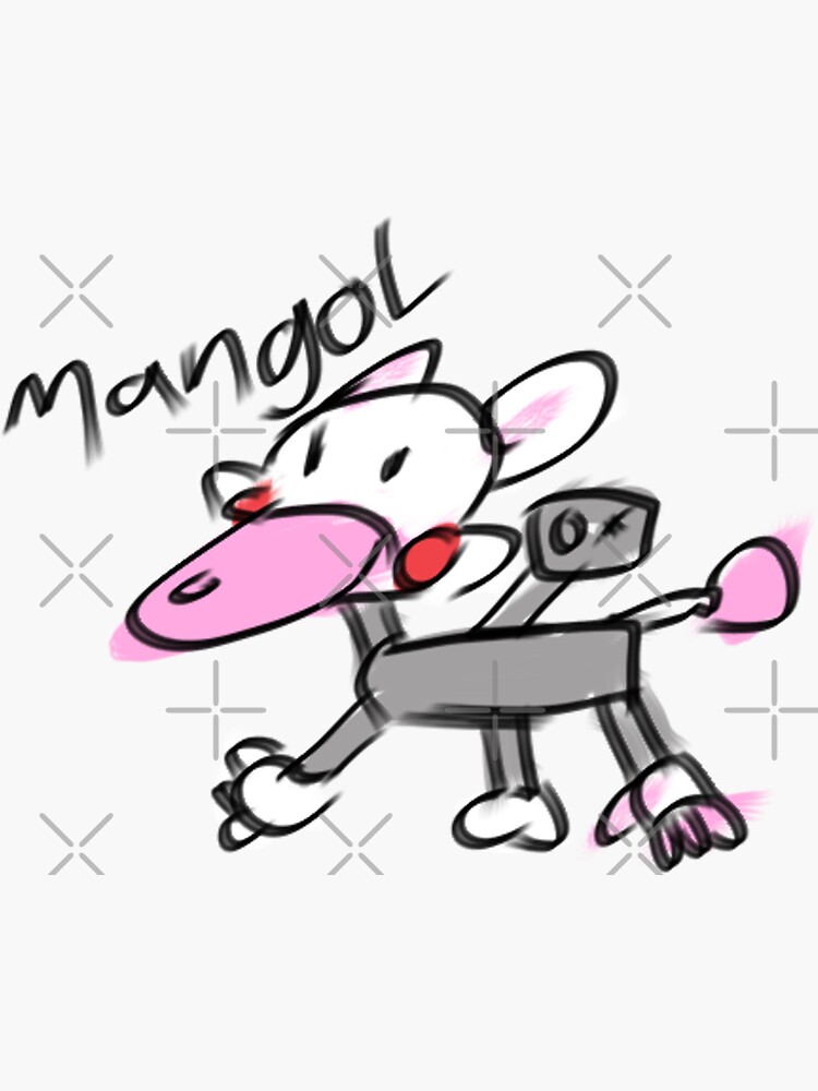 "Mangol - poorly drawn Mangle" Sticker for Sale by Thynee's Merch shop ...