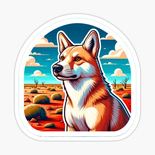"Majestic Dingo in Australian Outback" Sticker for Sale by TRex ...