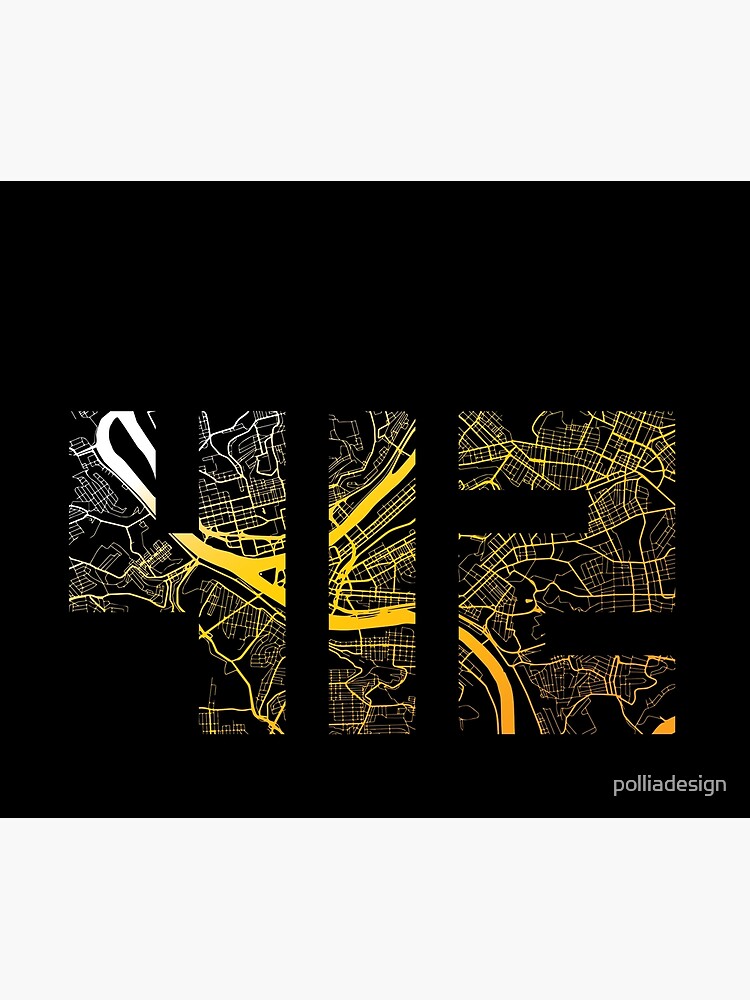 "Pittsburgh 412 Map" Throw Blanket for Sale by polliadesign | Redbubble