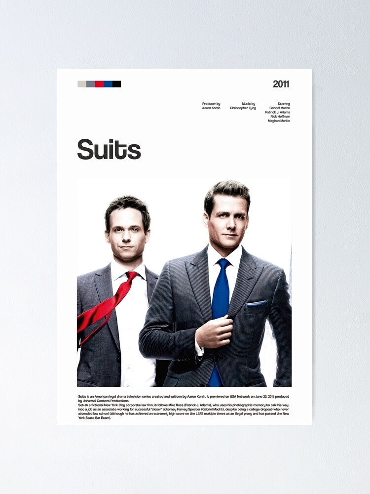 "Suits series poster" Poster by paulrommer | Redbubble