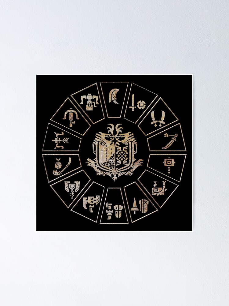 "MHW Weapon Wheel" Poster for Sale by CCCDesign | Redbubble