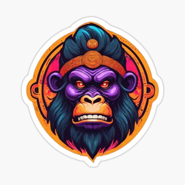 "Powerul Warrior, Monkey God, Chichi-Bashi, Logo" Sticker for Sale by ...