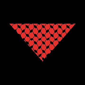 "Palestine Red Triangle with Keffiyeh Print" Sticker for Sale by ...