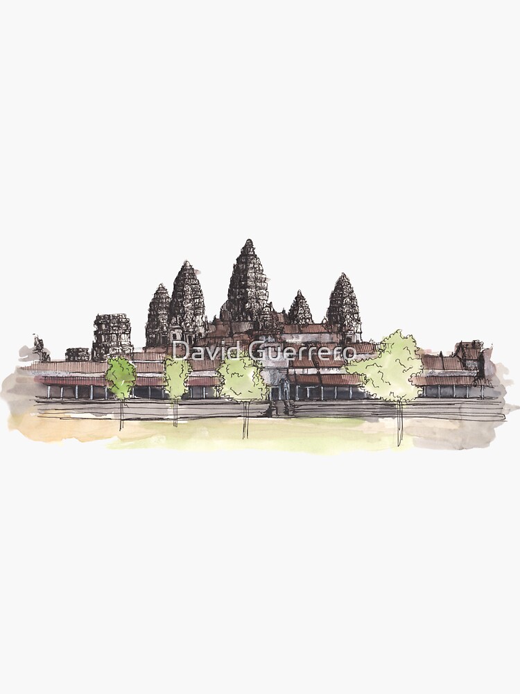 "Angkor Wat" Sticker by David Alcindo Guerrero Ynga | Redbubble