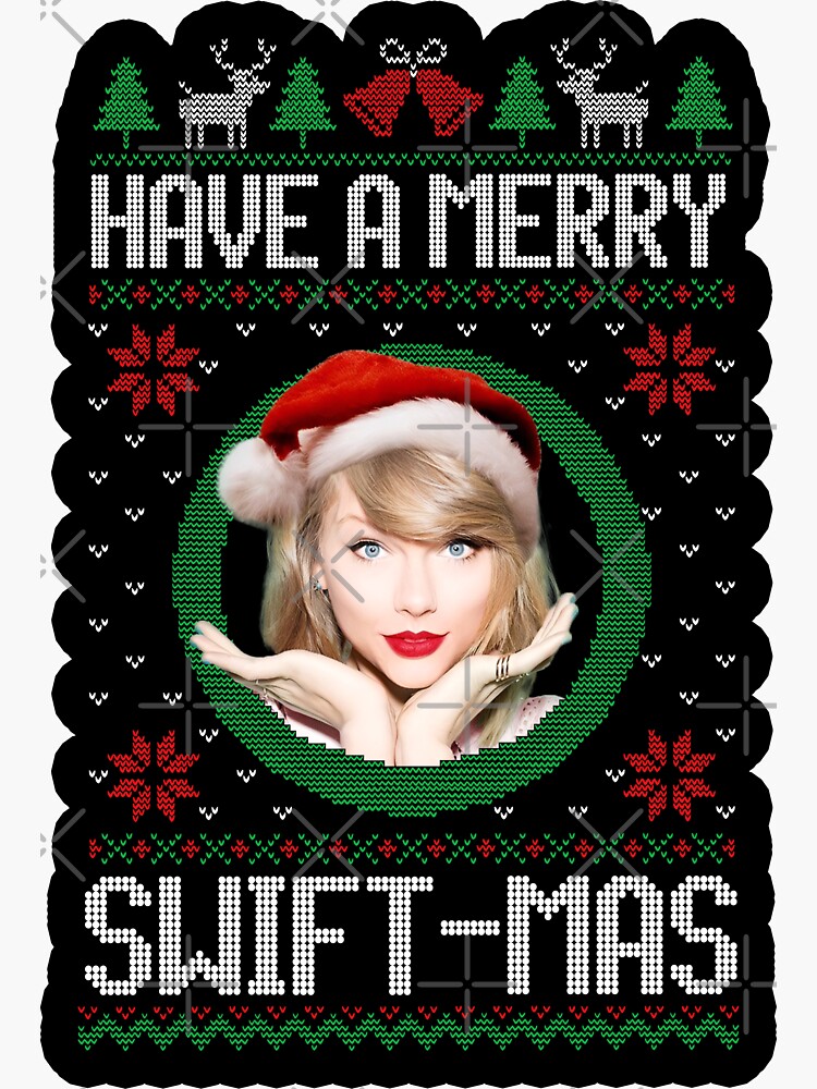 "Have A Merry Swiftmas" Sticker for Sale by funkyst | Redbubble
