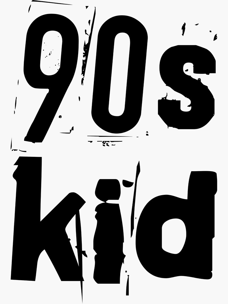 "Retro 90s kid sticker" Sticker for Sale by Gutter-mouth | Redbubble