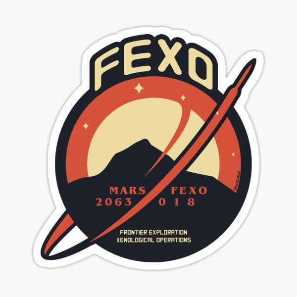 "FEXO Logo" Sticker for Sale by SpaceCanArt | Redbubble