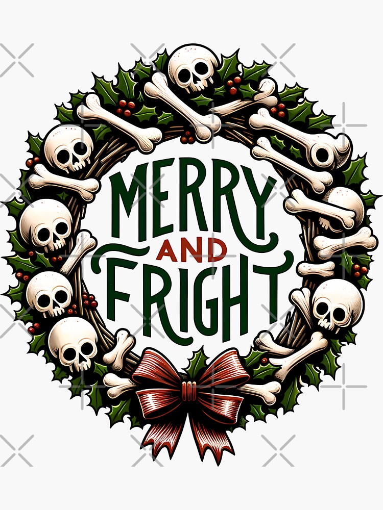 "Merry And Fright" Sticker for Sale by Anniebuh | Redbubble