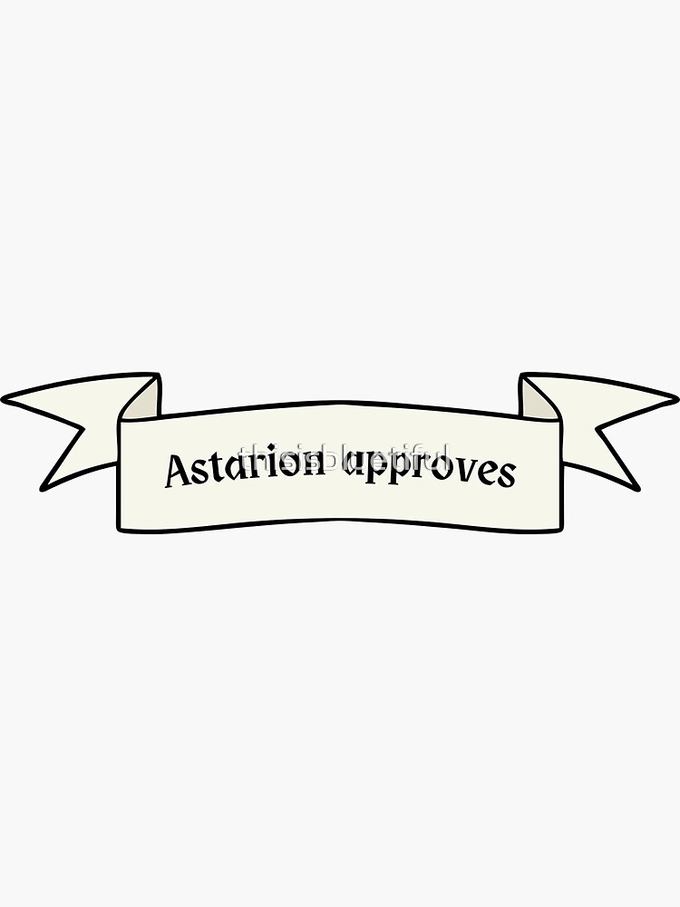 "Astarion approves" Sticker by thisisbluetiful | Redbubble