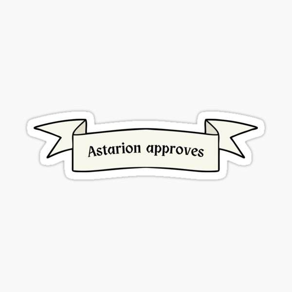 "Astarion approves" Sticker by thisisbluetiful | Redbubble