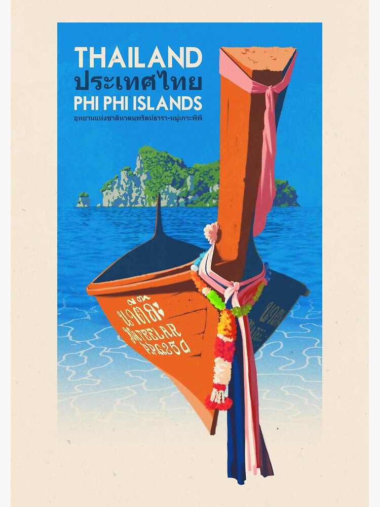 "Travel Poster - Phi Phi Island Thailand" Sticker for Sale by ...