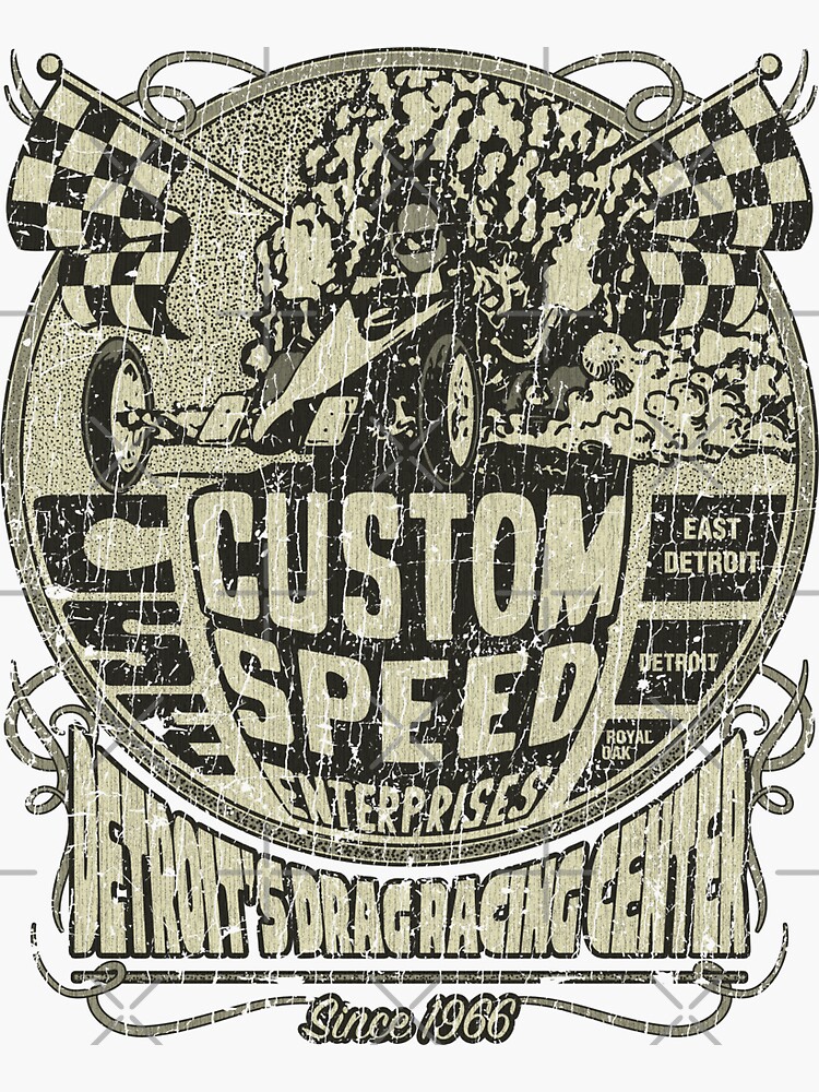 "Custom Speed Enterprises Detroit 1966" Sticker for Sale by ...