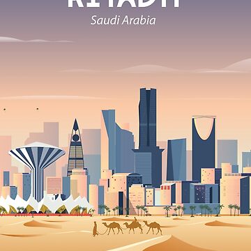 "Saudi Arabia Riyadh travel poster" Sticker for Sale by Omar Escalante ...