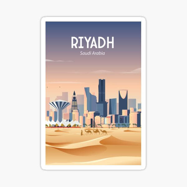 "Saudi Arabia Riyadh travel poster" Sticker for Sale by Omar Escalante ...