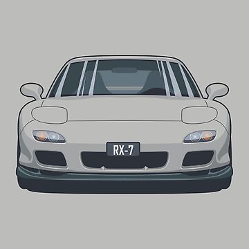 "RX7 - vector drawing" Sticker by yohannlp | Redbubble