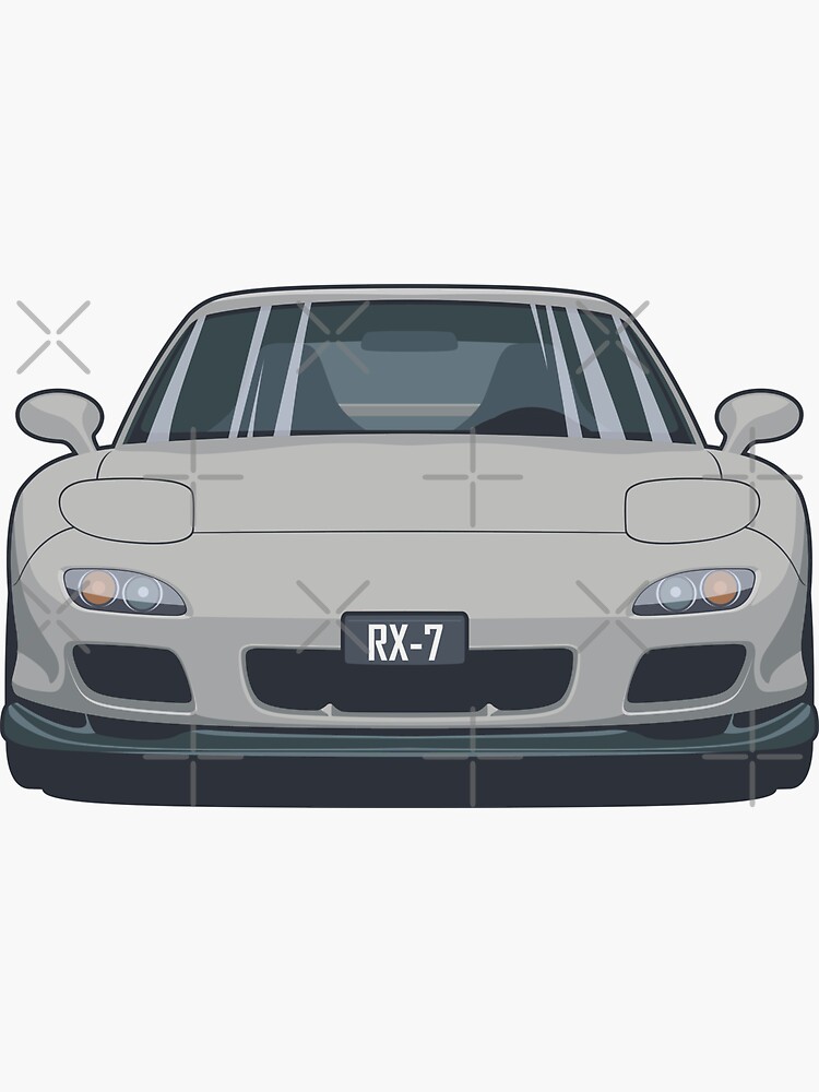 "RX7 - vector drawing" Sticker by yohannlp | Redbubble