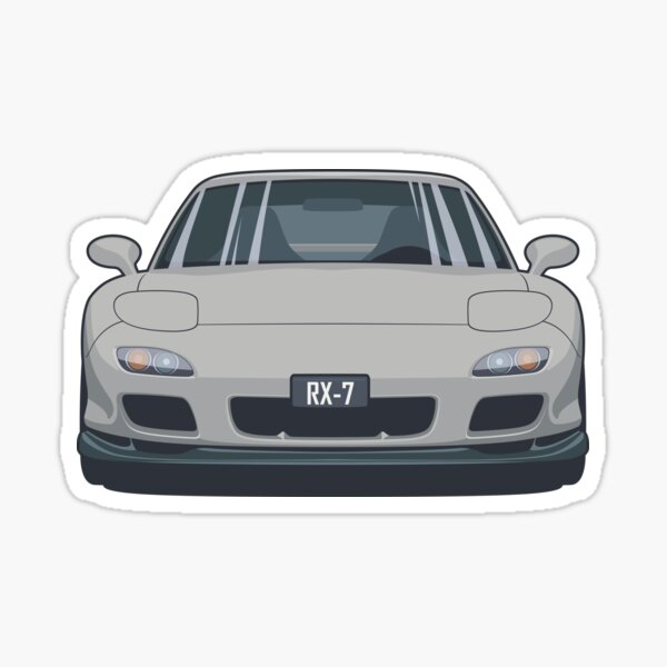 "RX7 - vector drawing" Sticker by yohannlp | Redbubble