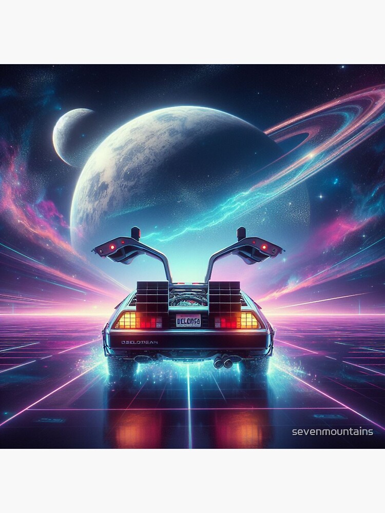 "delorean" Sticker for Sale by sevenmountains | Redbubble