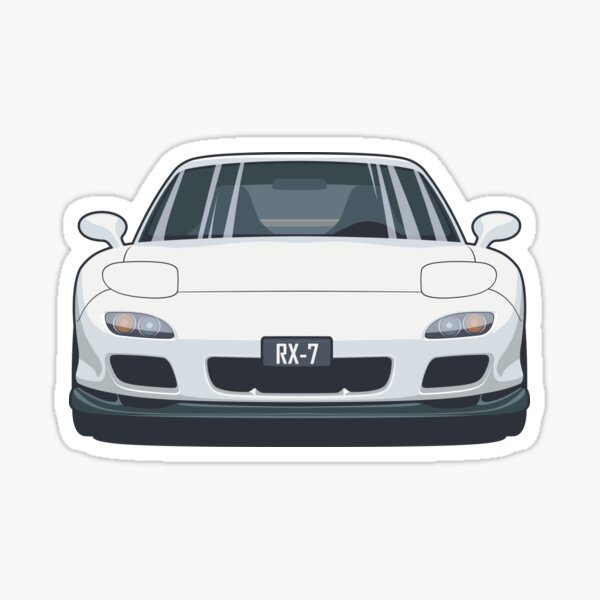 "RX7 - vector drawing" Sticker by yohannlp | Redbubble