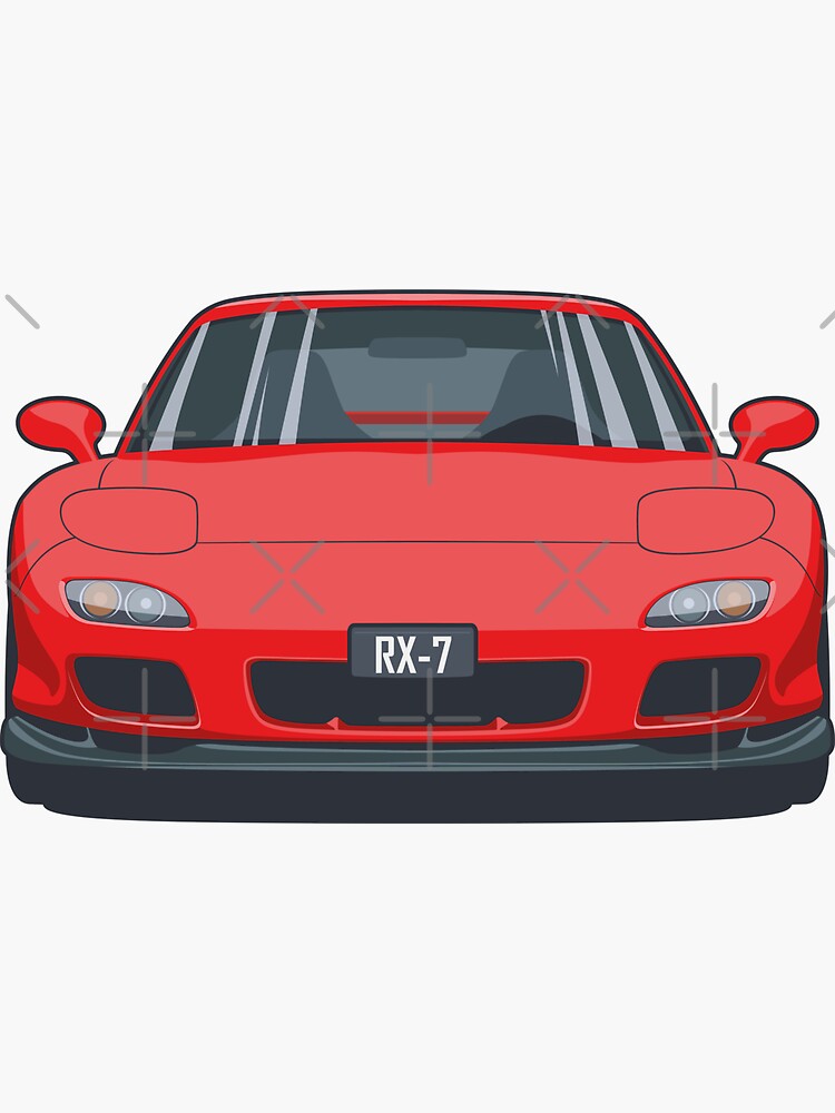 "RX7 - vector drawing" Sticker by yohannlp | Redbubble