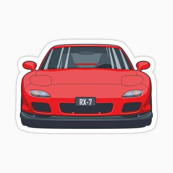 "RX7 - vector drawing" Sticker by yohannlp | Redbubble
