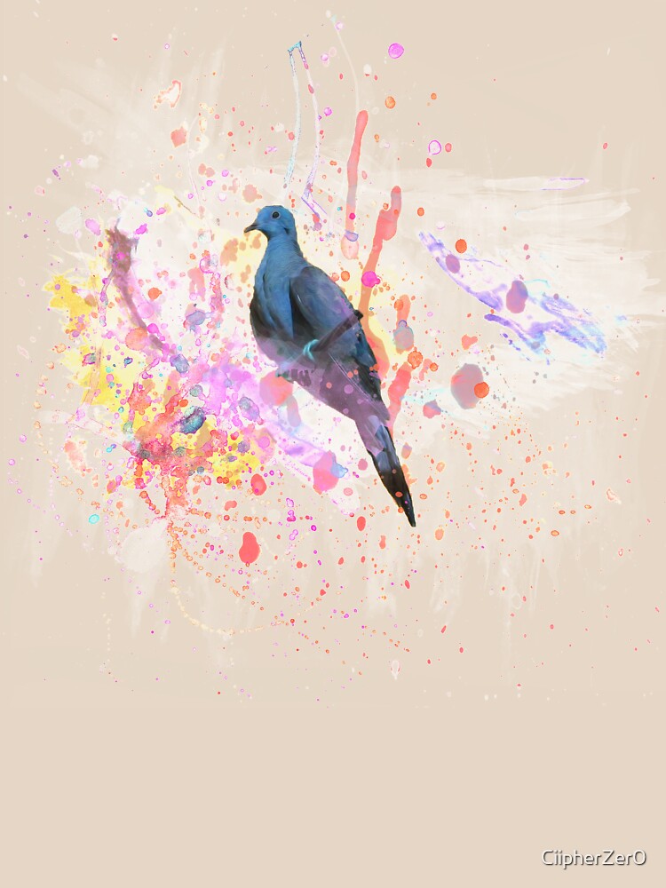 "Paint-splatter Watercolor Bird [0.2] Transparent" T-shirt by ...