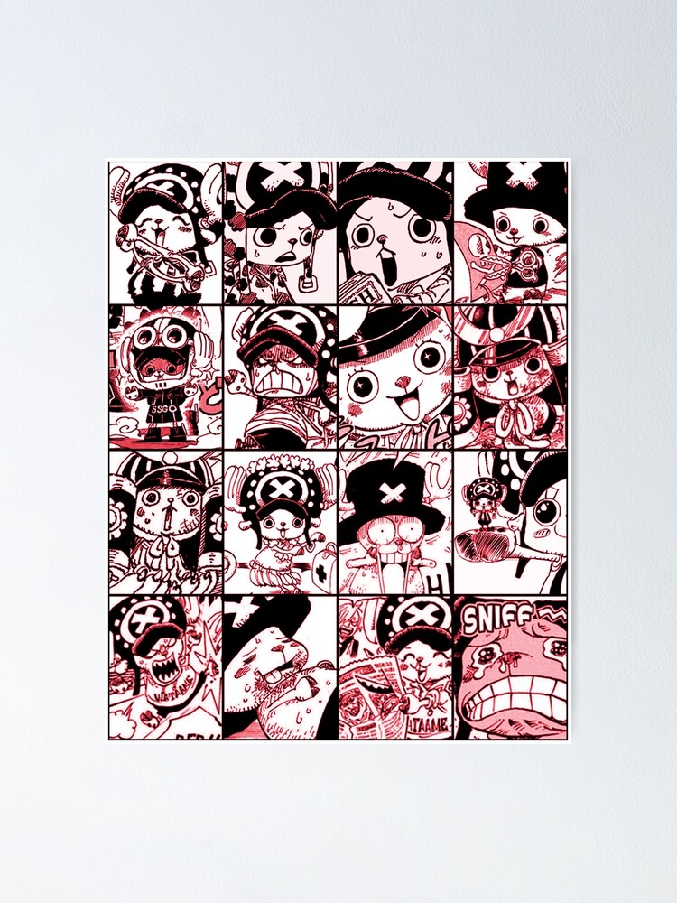 "Chopper - One Piece Manga Panel collage color" Poster for Sale by ...