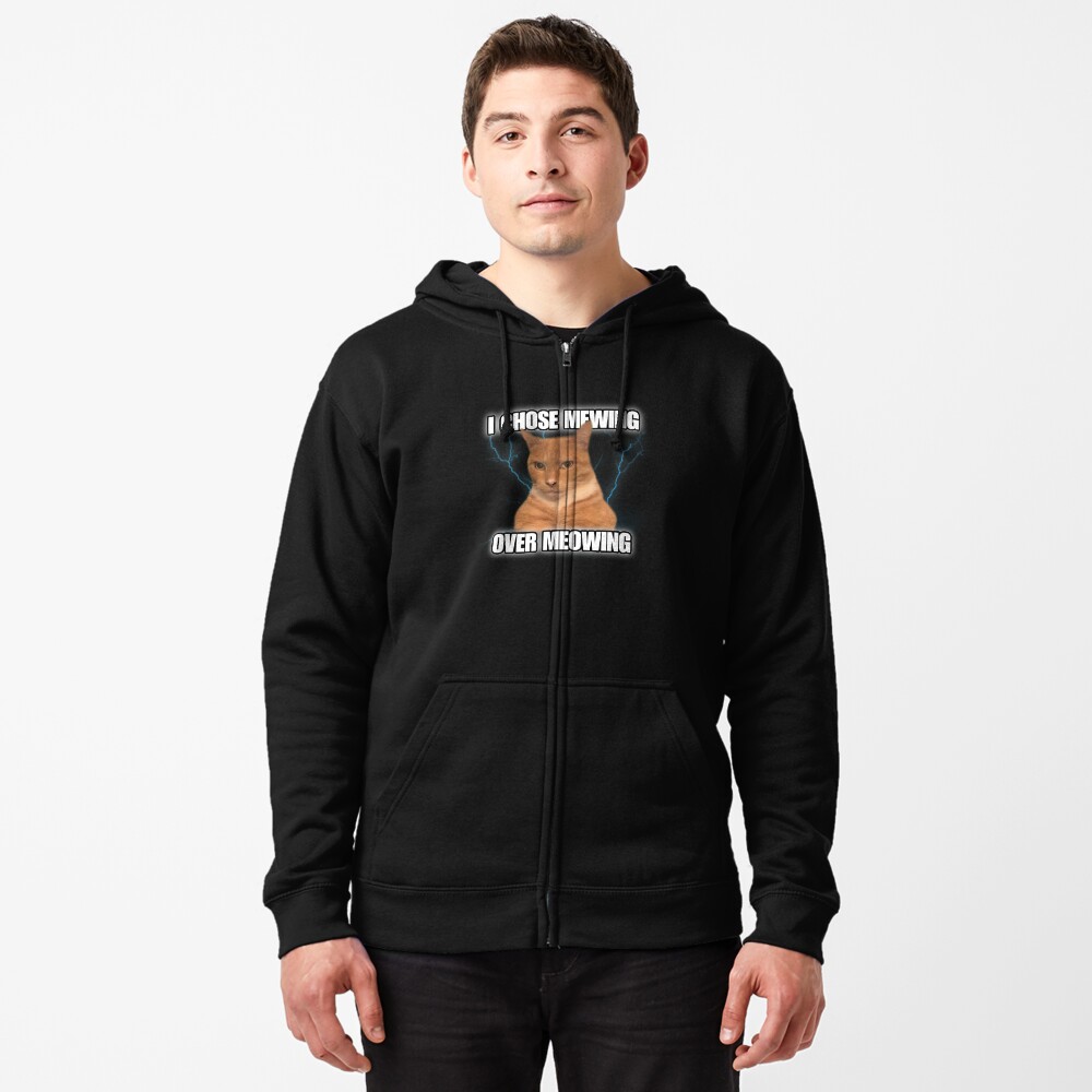 "I Chose Mewing Over Meowing - Lookmaxxing Cat Meme - Giga Chad Jawline ...