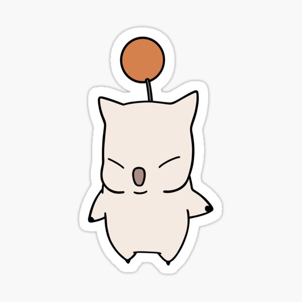 "Nektar the Moogle Thin Lines " Sticker for Sale by HelplessKupo ...