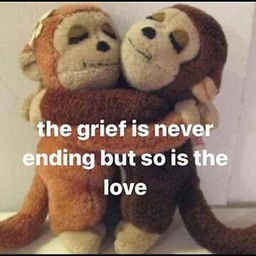 "the grief is never ending but so is the love monkey meme funny ...