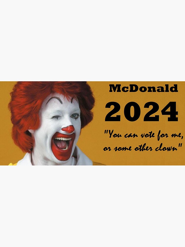 Ronald Mcdonald Sticker For Sale By Mattmingoy Redbubble