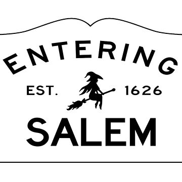"Entering Salem Road Sign - Salem, Massachusetts" Sticker for Sale by ...