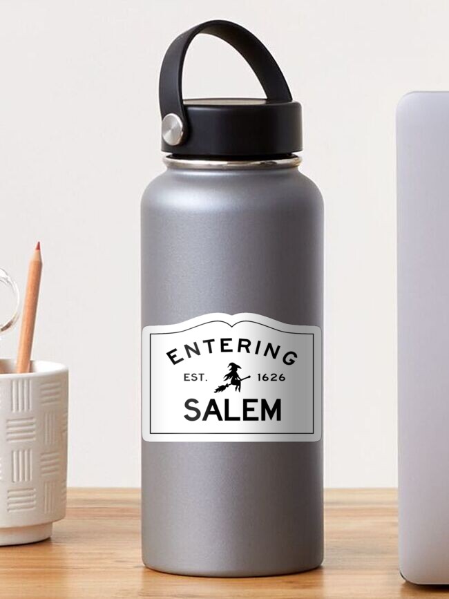 "Entering Salem Road Sign - Salem, Massachusetts" Sticker for Sale by ...