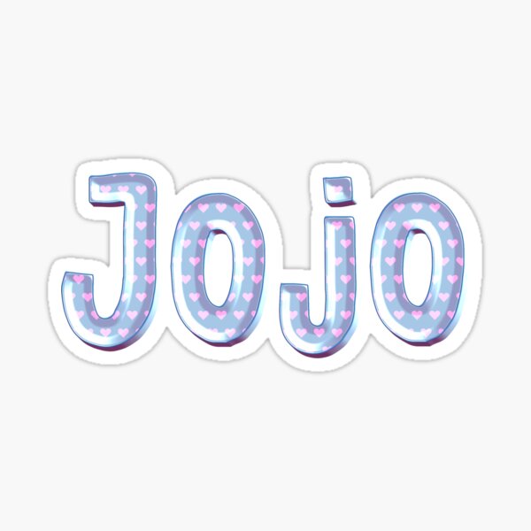 "Blue Love Jojo Name Label" Sticker for Sale by NormadWorld | Redbubble