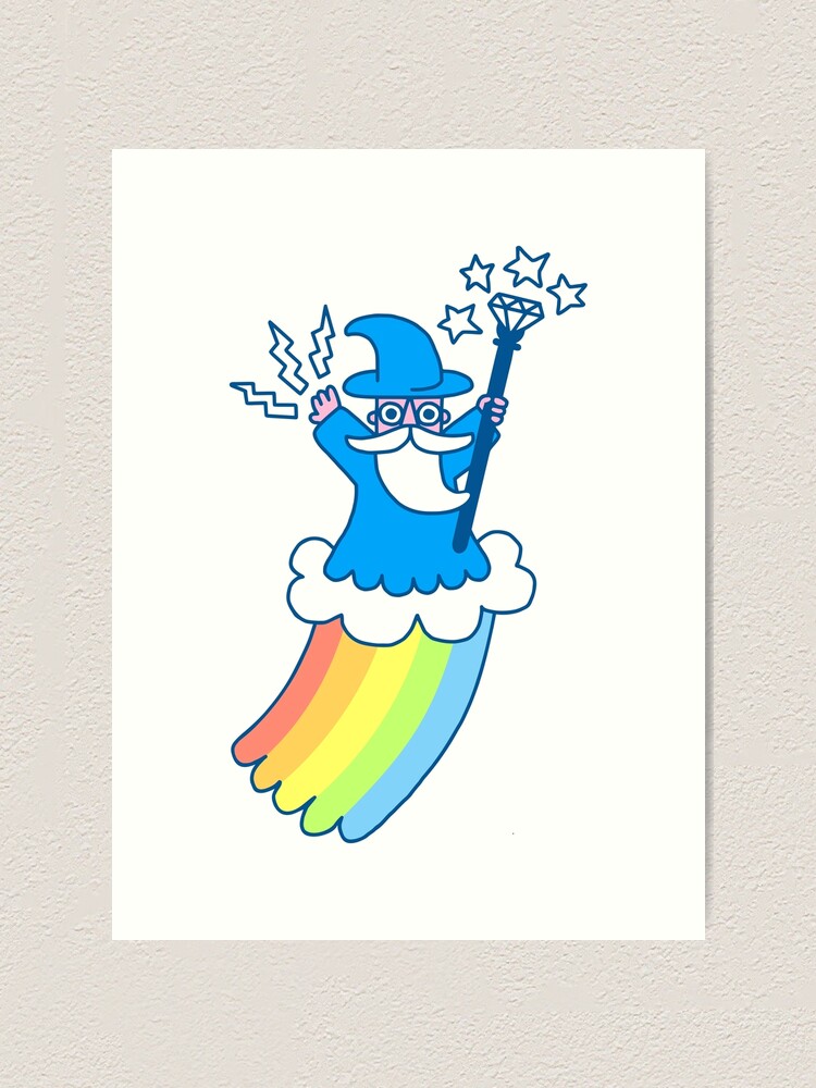 "Rainbow Wizard" Art Print for Sale by obinsun | Redbubble