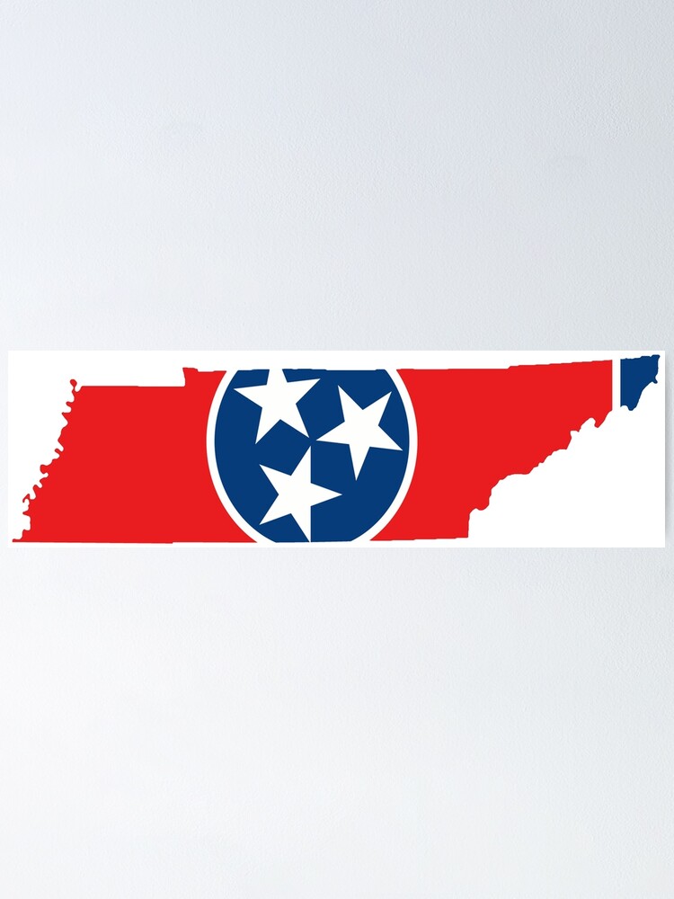 "Tennessee State Outline Flag" Poster by MorganNicole021 | Redbubble